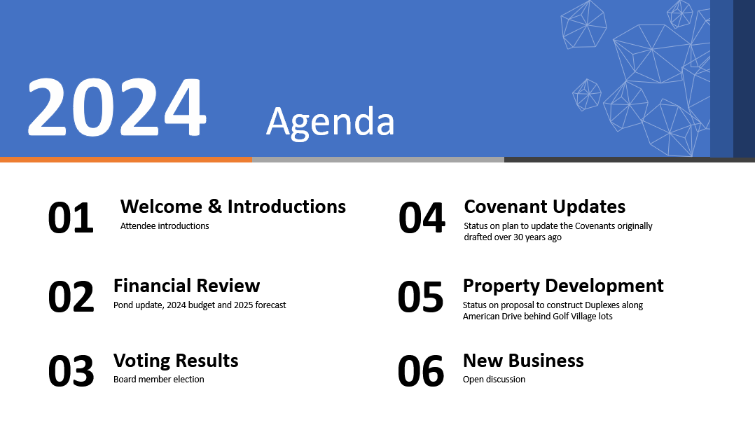 2024 Annual Members Meeting – Golf Village Property Owners Association